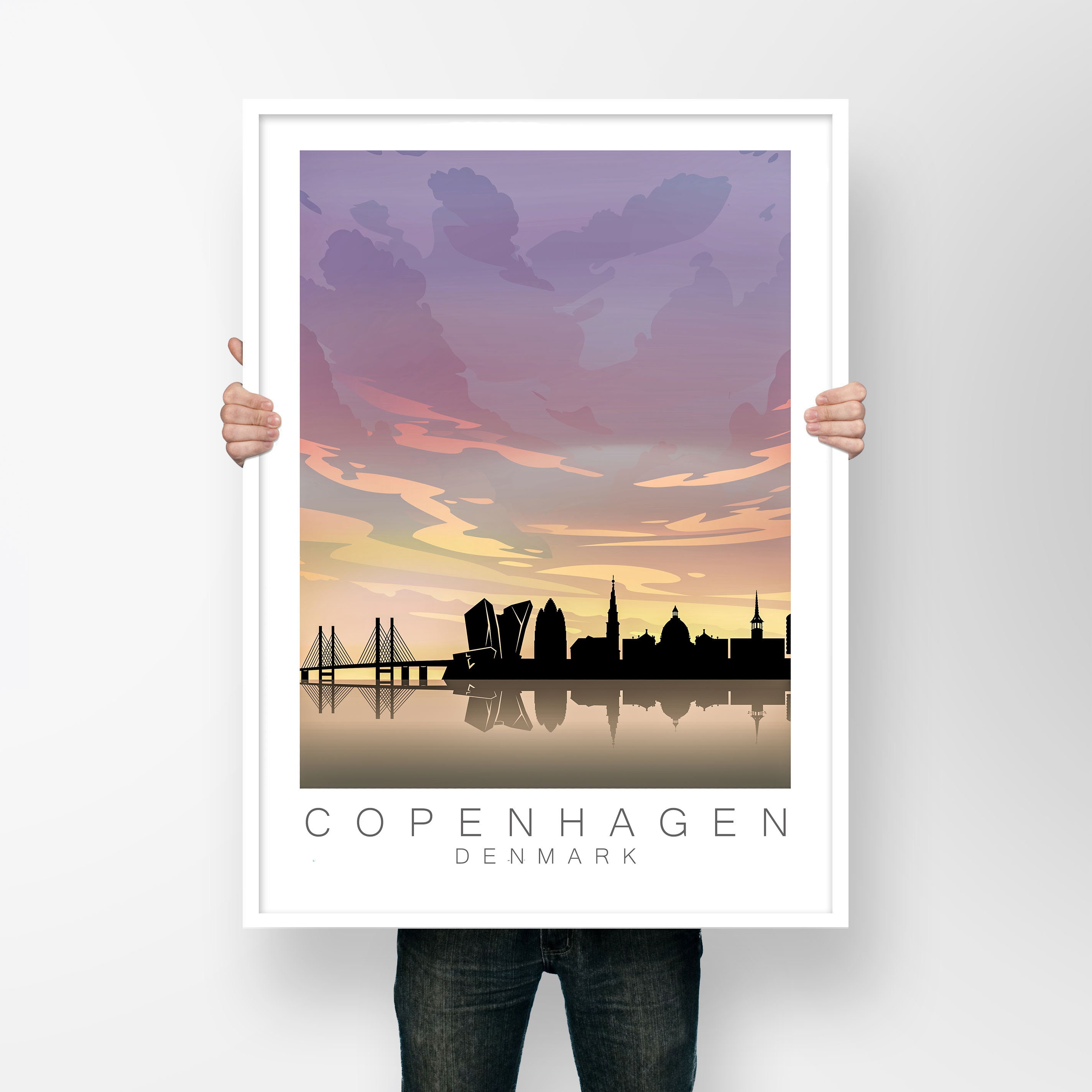 Copenhagen Travel Poster Denmark Print - Etsy