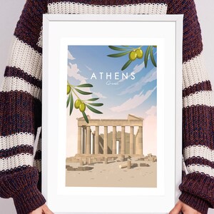 Athens Travel Poster | Greece Print | Travel Poster | Acropolis Wall ...