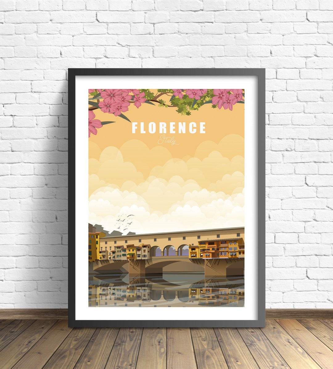 Florence Travel Poster Tuscany Art Print - Etsy