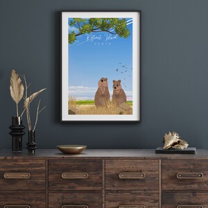 Rottnest Island Poster | Perth Travel Print | Quokka Wall Art - Etsy
