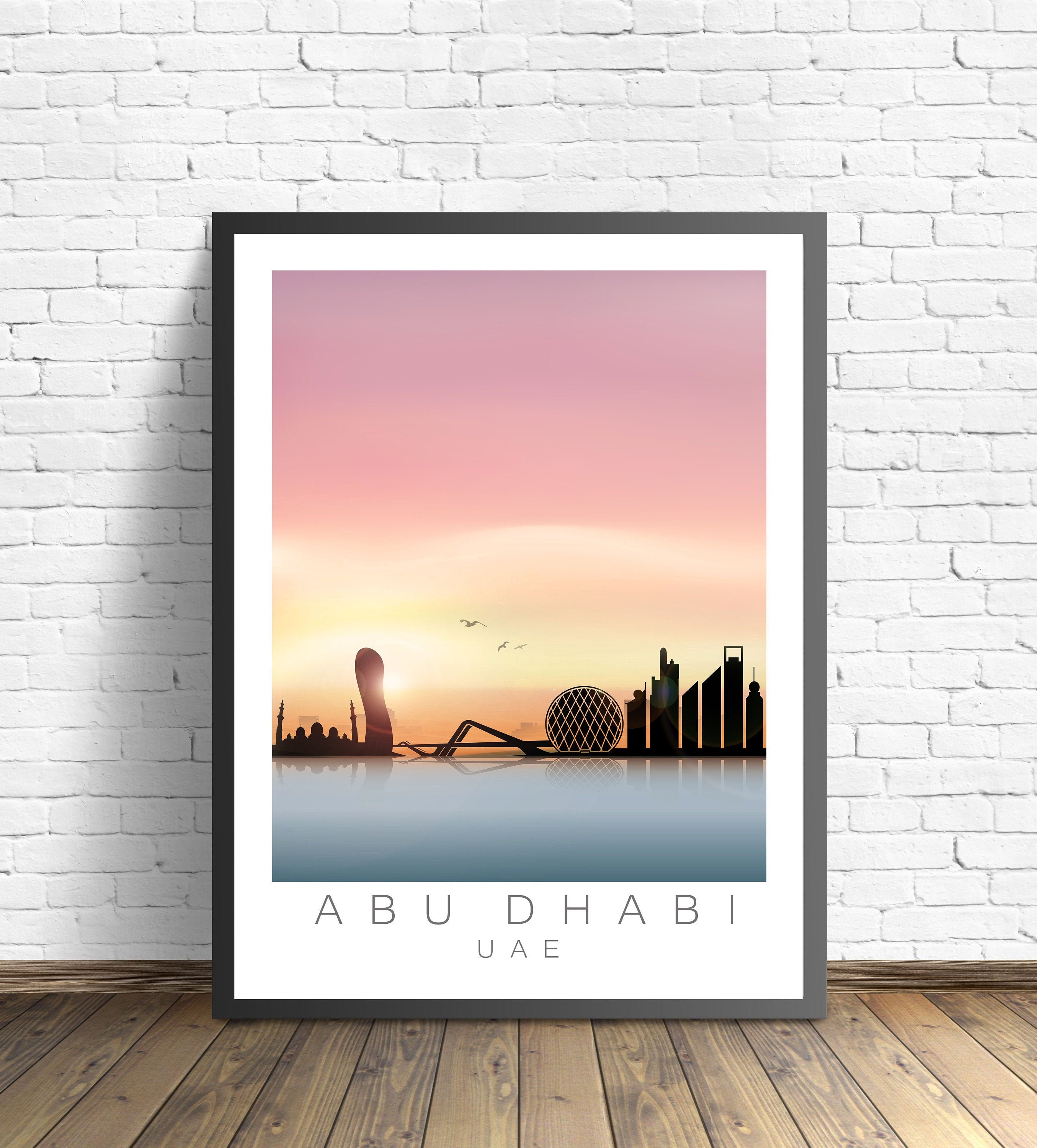 Abu Dhabi Poster UAE Print Travel Poster - Etsy