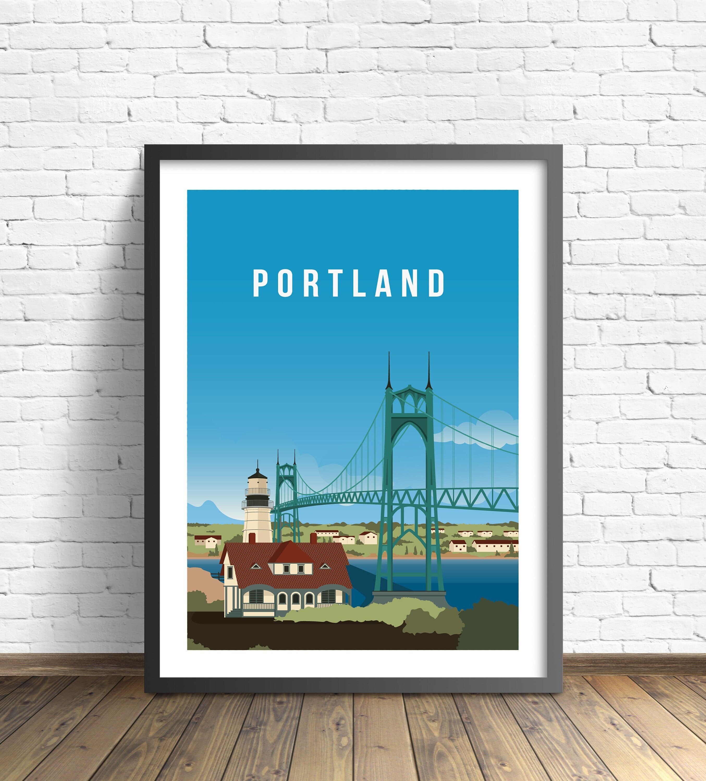 Portland Travel Poster , Oregon Print , Travel Poster , Portland Oregon ...