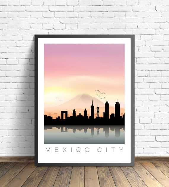 Mexico City Poster Mexico City Print Travel Poster - Etsy