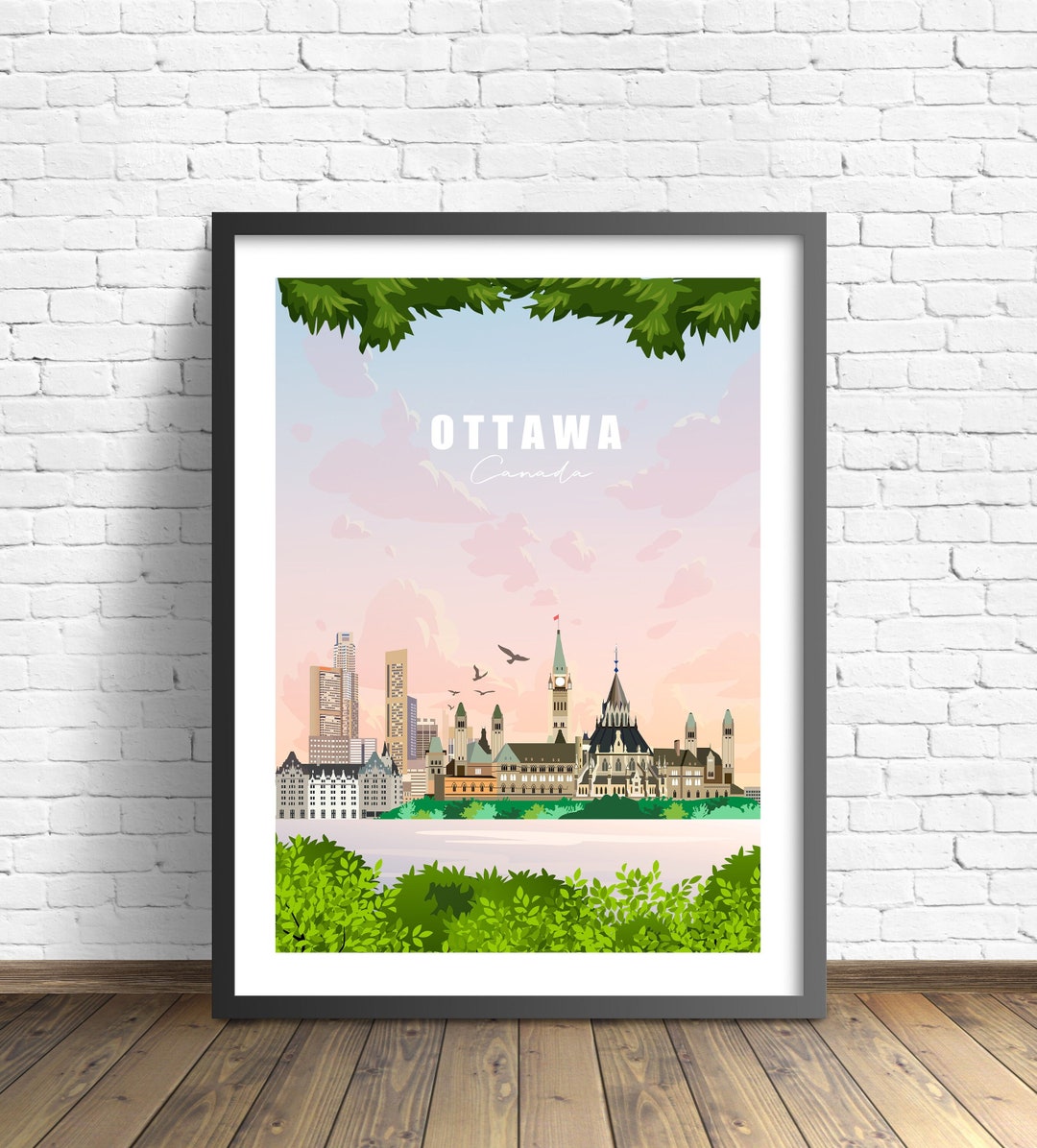 Ottawa Poster , Canada Print | Travel Poster - Etsy