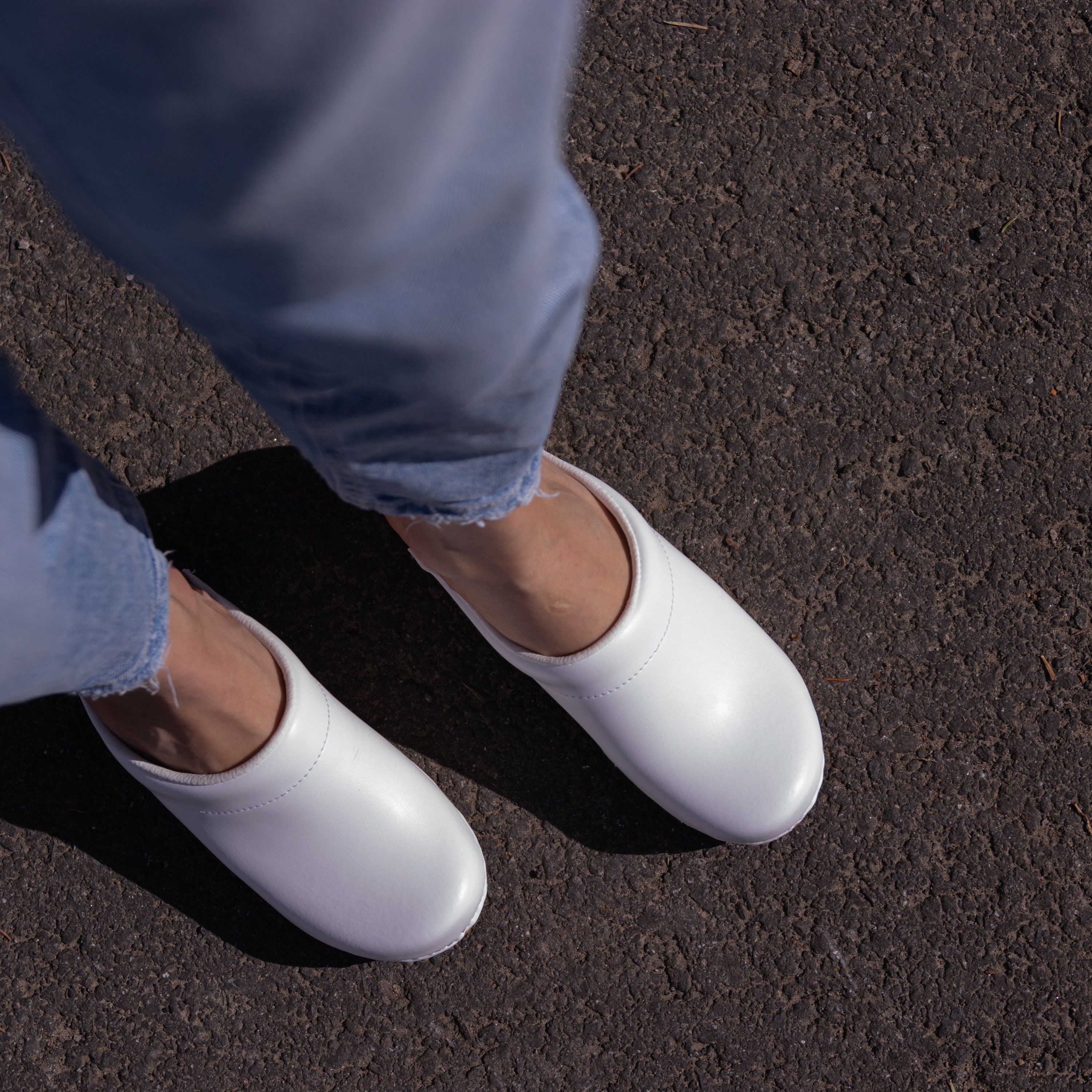 White Medical Health Clogs With Comfortable Wooden Soles Ideal for ...