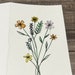 Hand Painted Watercolor Card Wildflowers - Etsy