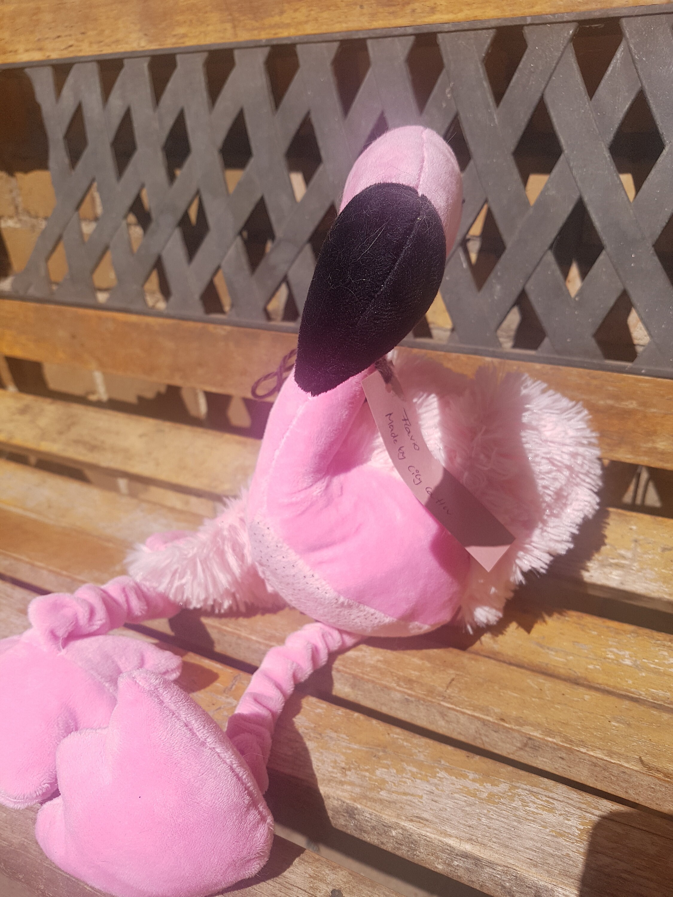 Hundespielzeug Flamingo "FLAVIO" mit Qitschi 60cm lang - HANDMADE - Etsy.de