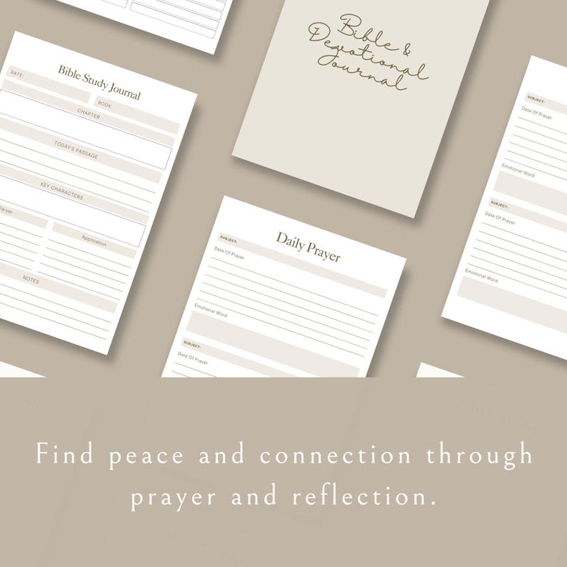 Printable Prayer Journal, Digital Bible Study Template, Christian ...