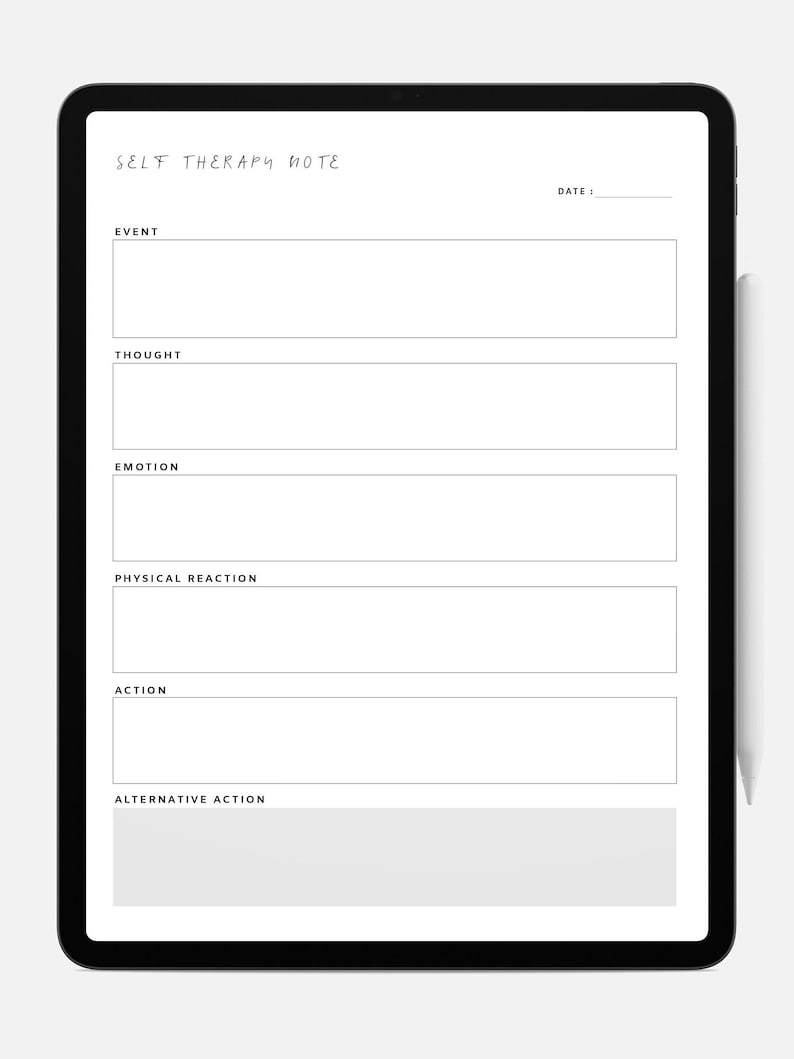 Self Therapy Worksheets, CBT Guided Journal,understanding Emotions ...