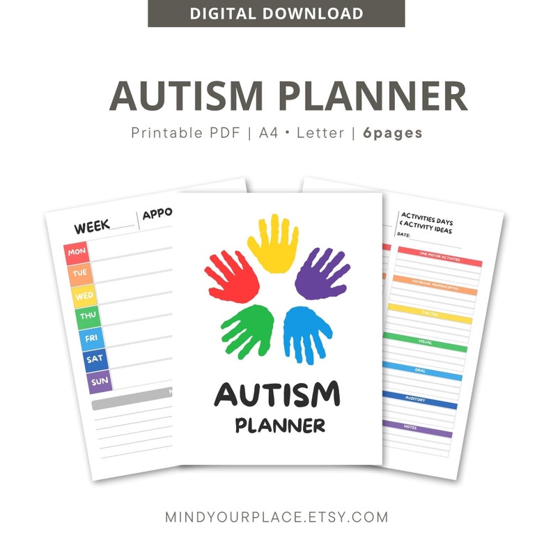 Printable Autism Planner for Kids: Daily Visual Schedule (PDF) - Etsy