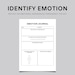 Printable Emotion Journal, Digital Mood Tracker, Anger Journal Prompts ...