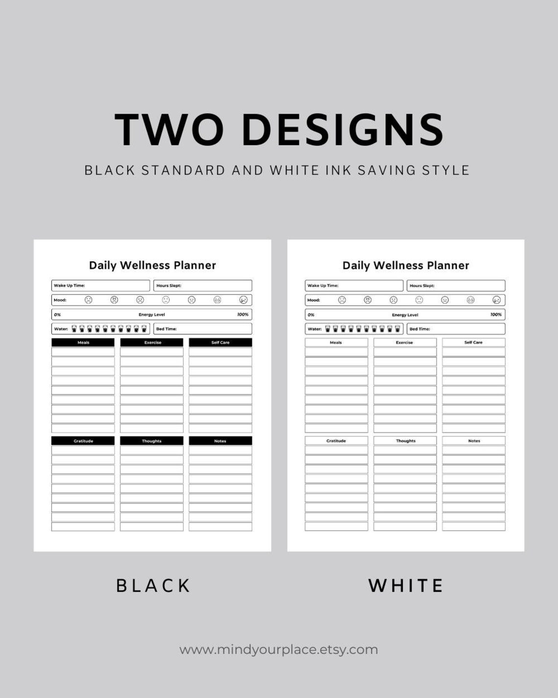 Digital Daily Wellness Journal Printable Daily Goal Planner - Etsy