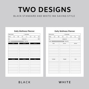 Digital Daily Wellness Journal, Printable Daily Goal Planner, Self Care ...