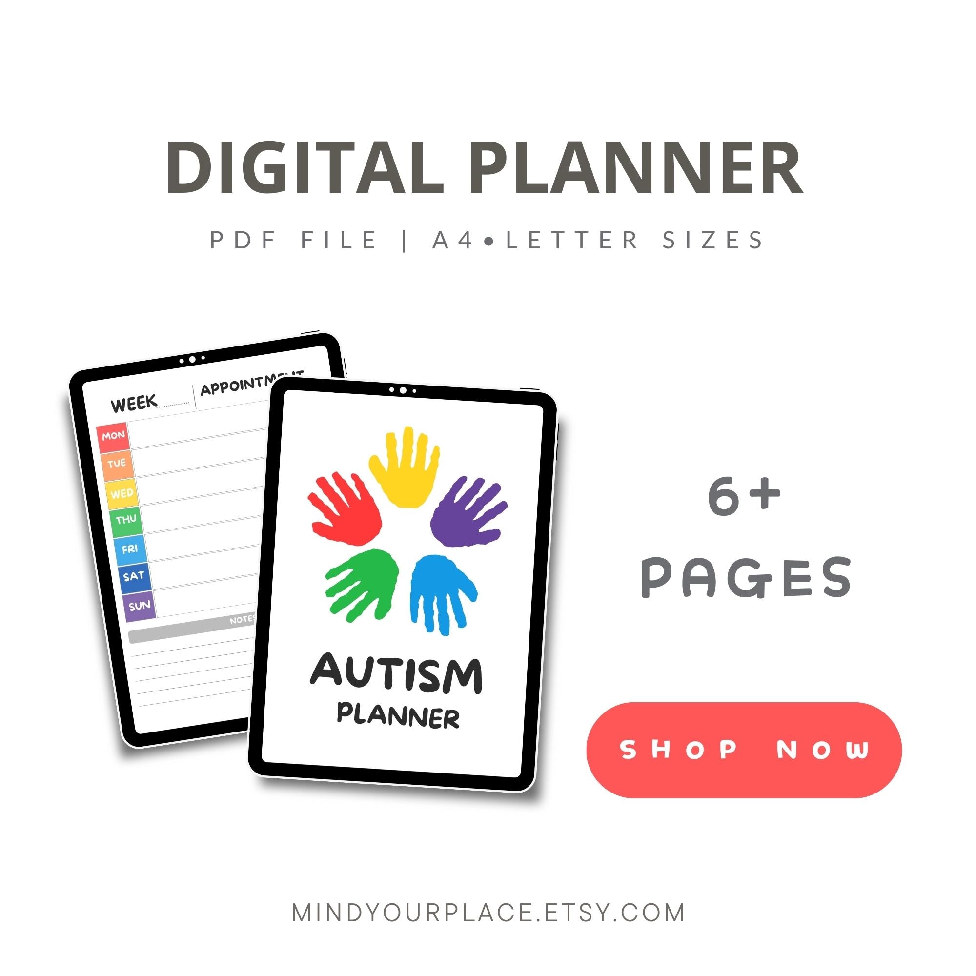 Printable Autism Planner for Kids, Autism Therapy Workbooks, Autism ...