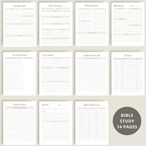 Printable Prayer Journal, Digital Bible Study Template, Christian ...