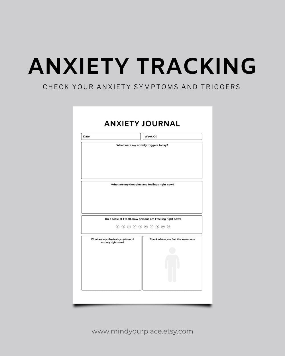 Anxiety Relief Workbook, Anti Anxiety Worksheets PDF, Anxiety Journal ...