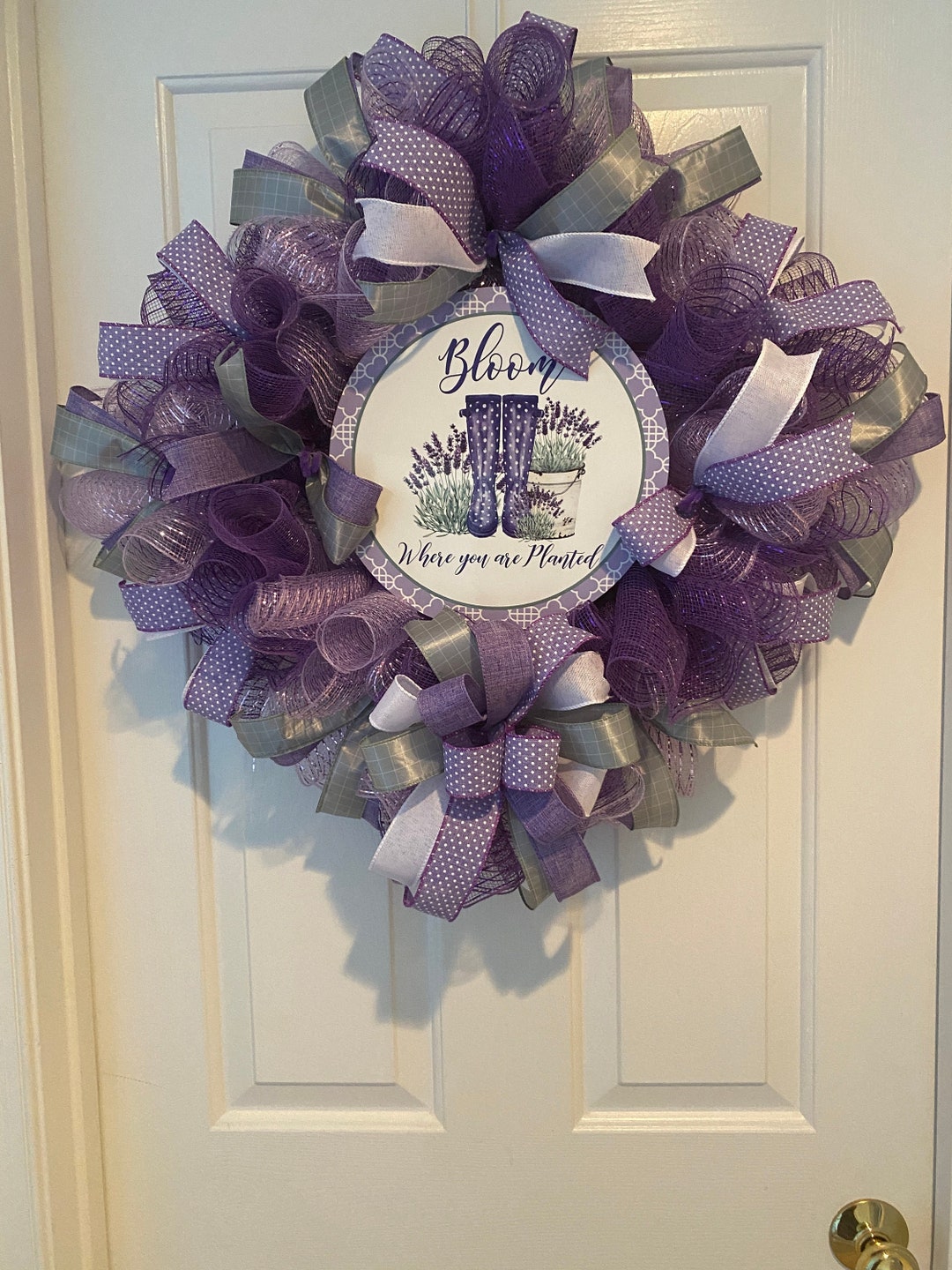 Square Wreath Bloom Where You Are Planted - Etsy