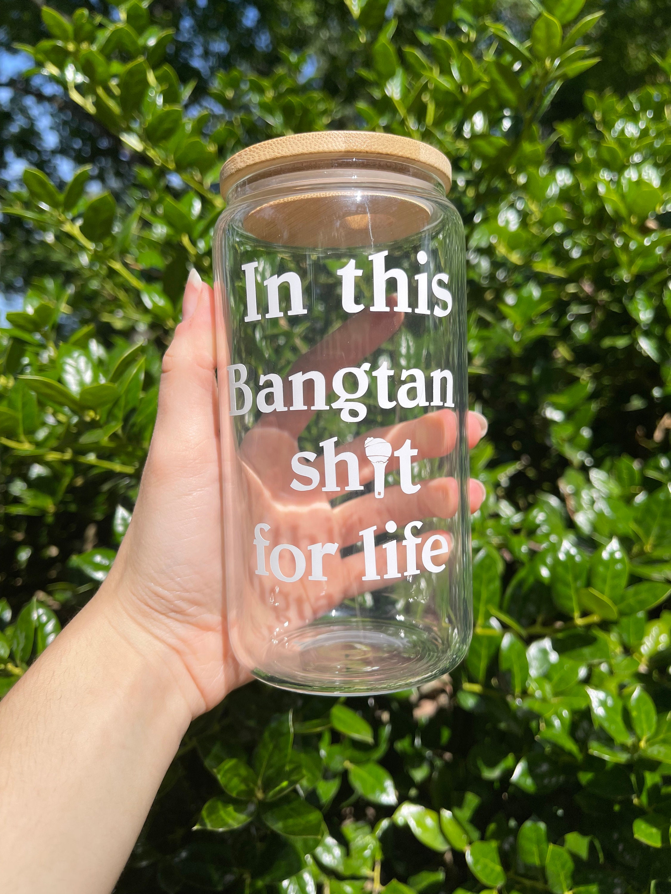 BTS Glass Cup | Bts Gift | Bts Merch | Bts Aesthetic | Army Gifts ...