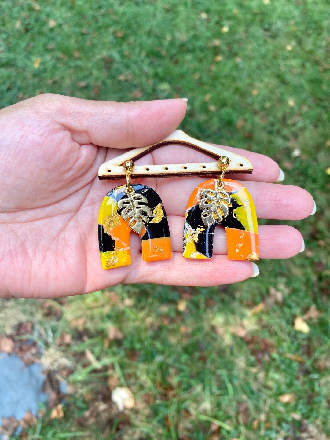 Autumn Clay Arches Polymer Clay Fall Jewelry Handmade - Etsy