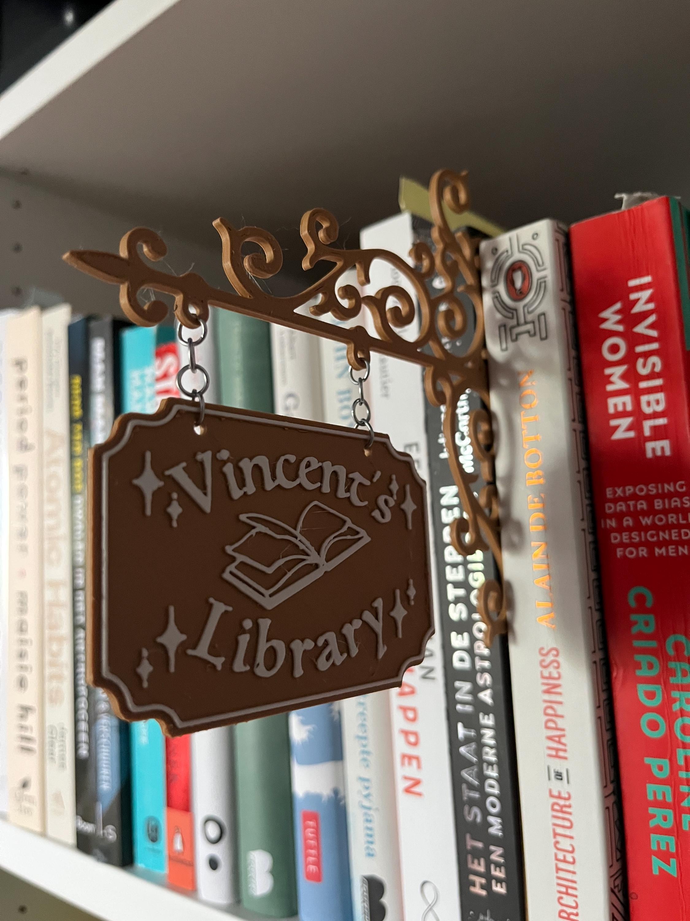 Custom Library Sign - Etsy