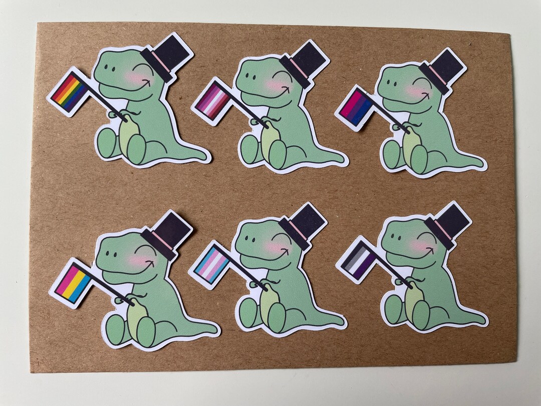 Lgbtq+ Stickers| Lgbtq+ Dinos - Etsy