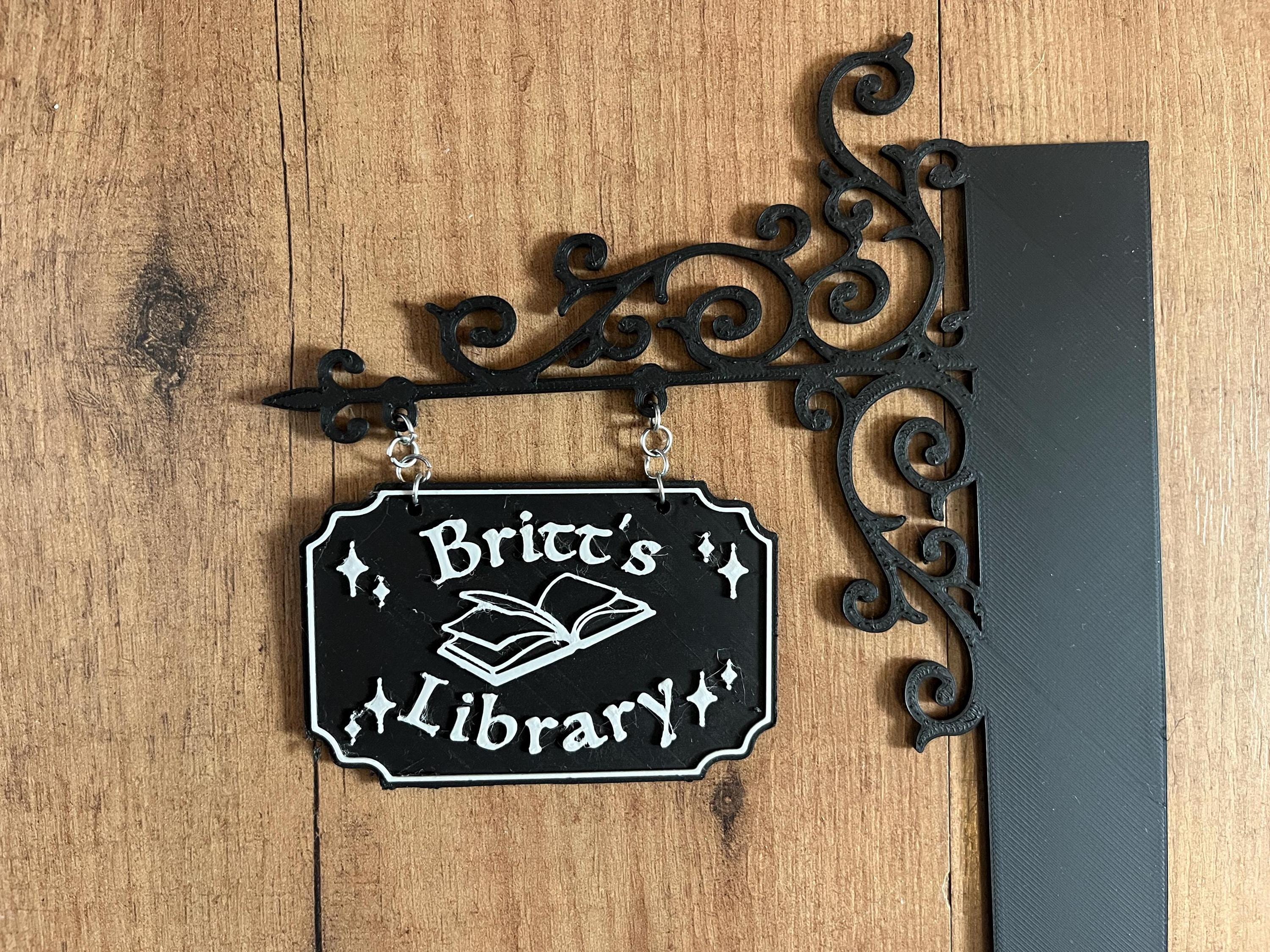Custom Library Sign - Etsy