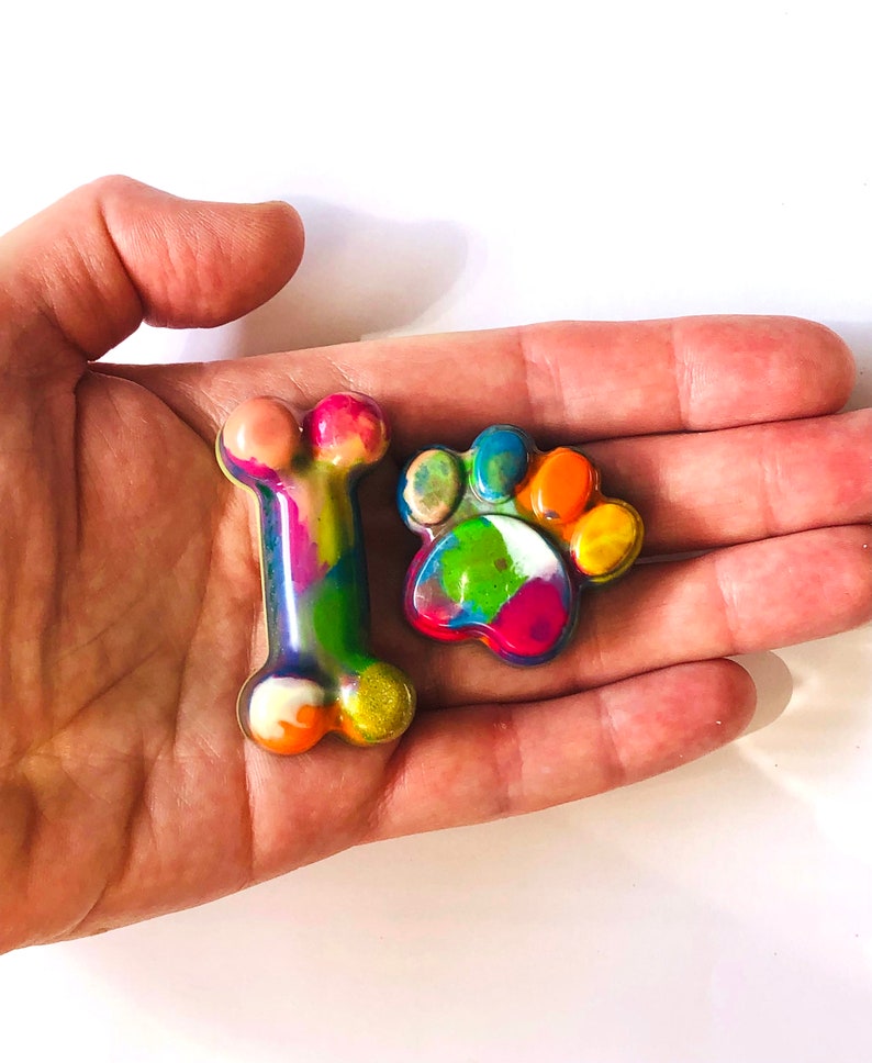 Personalized Kids Crayons. Dog Bone and Paw Crayons. Pack of | Etsy