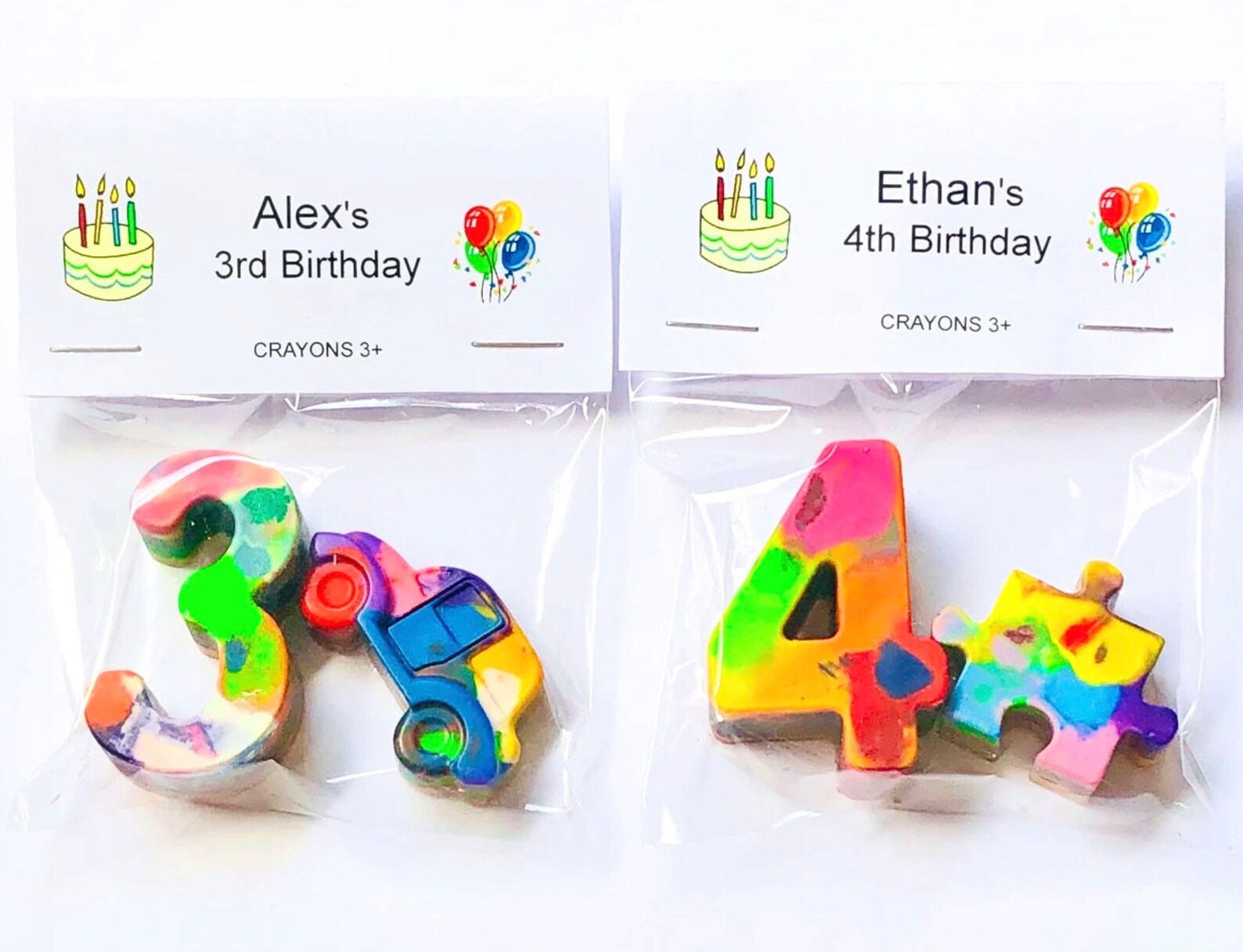 Number Crayons Favors. Personalized Kids Crayons. Number Age - Etsy