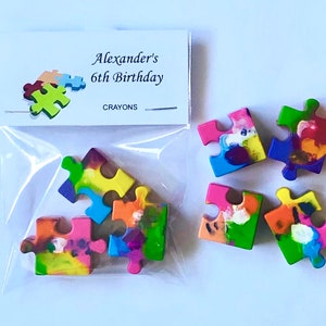 Puzzle Crayons (3 Count). Personalized Kids Crayons. Party Favors. Kids ...