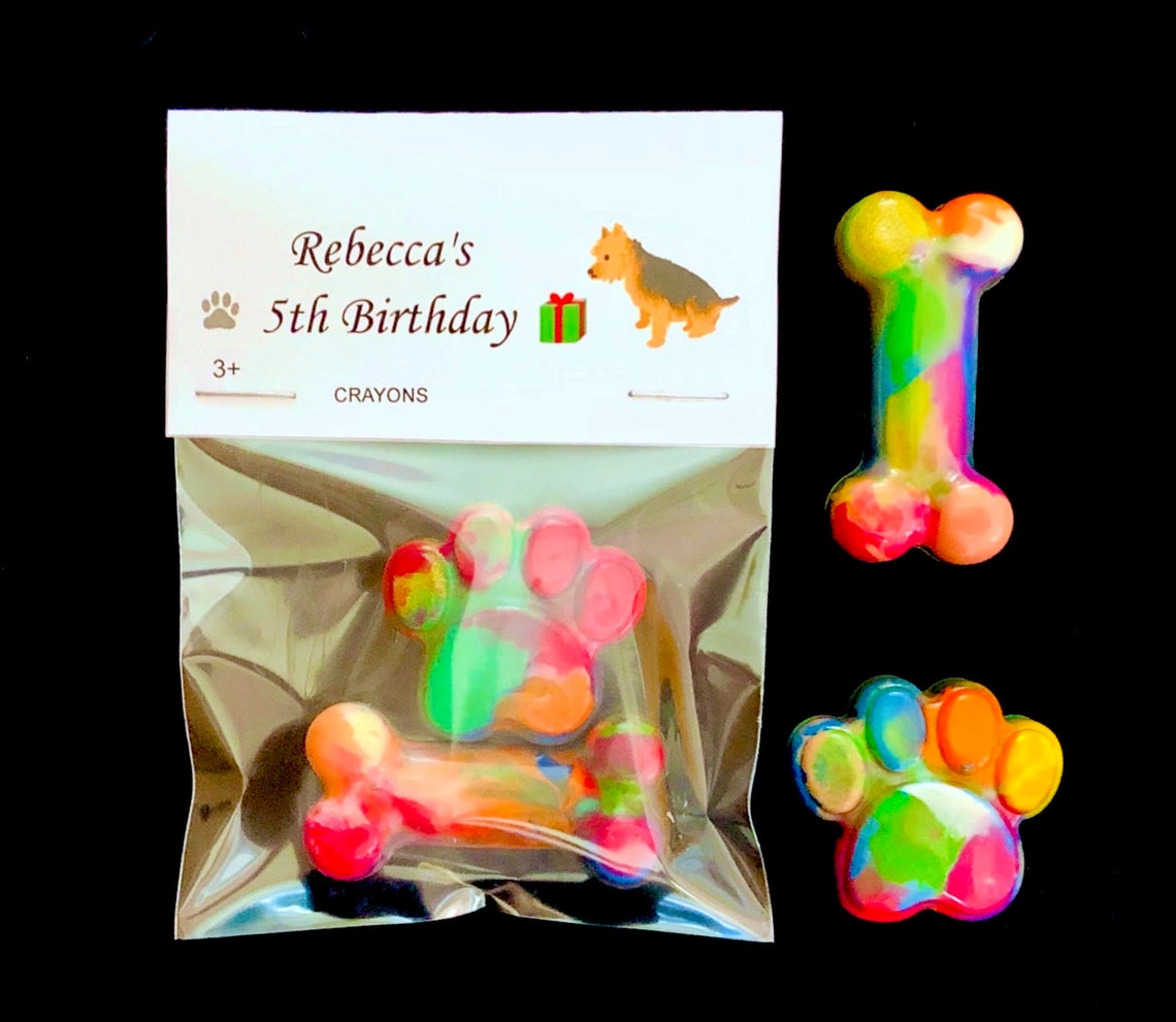 Personalized Kids Crayons. Dog Bone and Paw Crayons. Pack of | Etsy