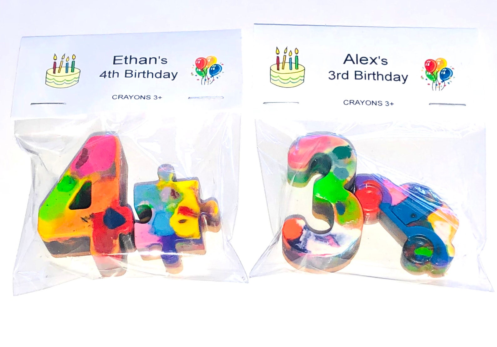 Number Crayons Favors. Personalized Kids Crayons. Number Age - Etsy