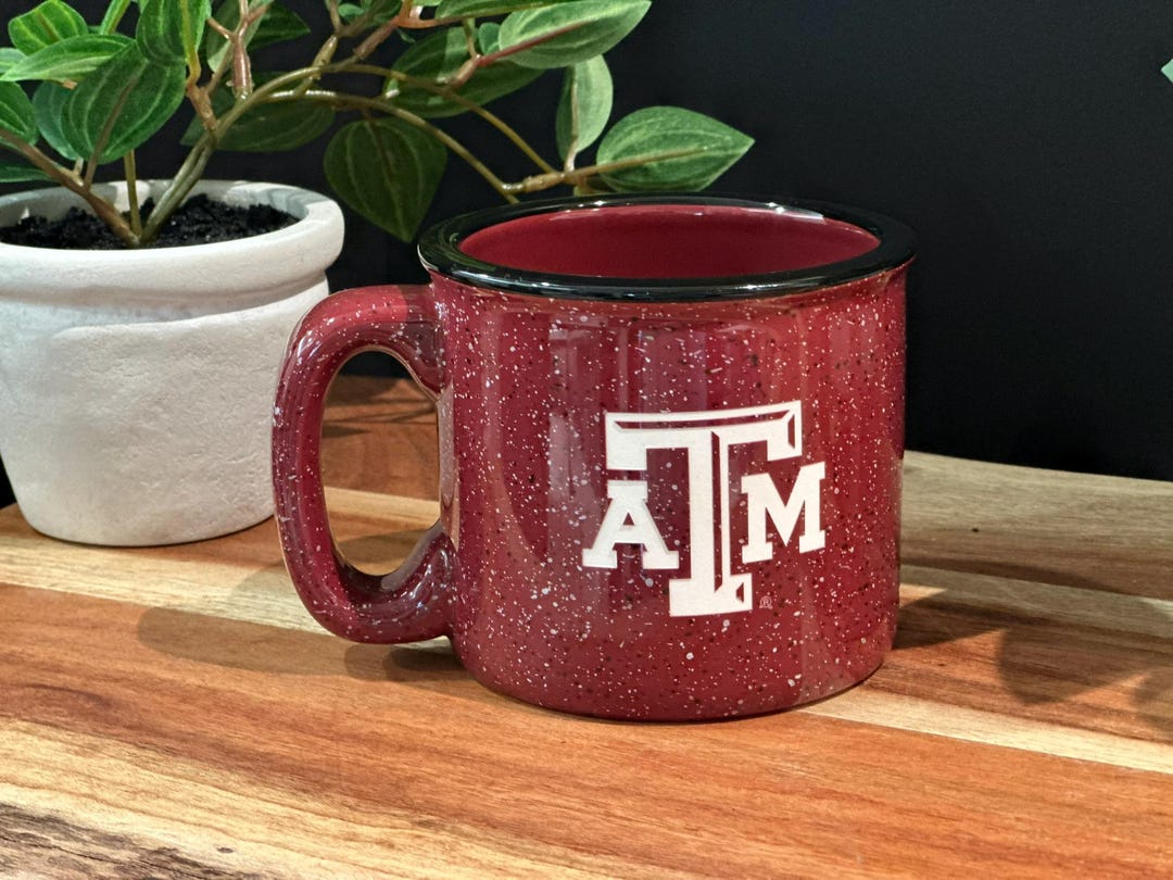 Personalized Sand Carved Deep Etched Texas A&M Aggie Camp Style Coffee ...