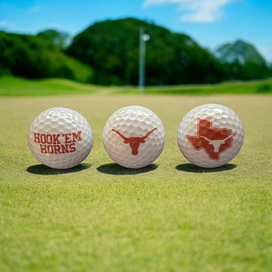 Custom UV Printed University of Texas Golf Balls, Longhorn Fan ...