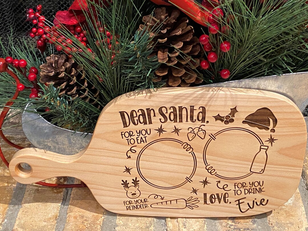 Personalized Engraved Santa Tray, Custom Santa Board, Santa Treat Tray ...