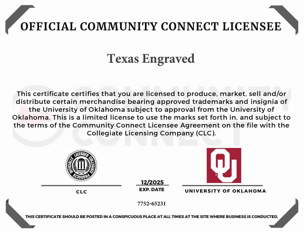 Personalized Custom Embroidered Unisex University of Oklahoma Canvas ...