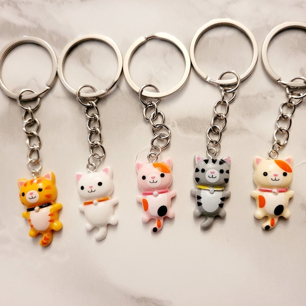 Cat Keychain - Etsy