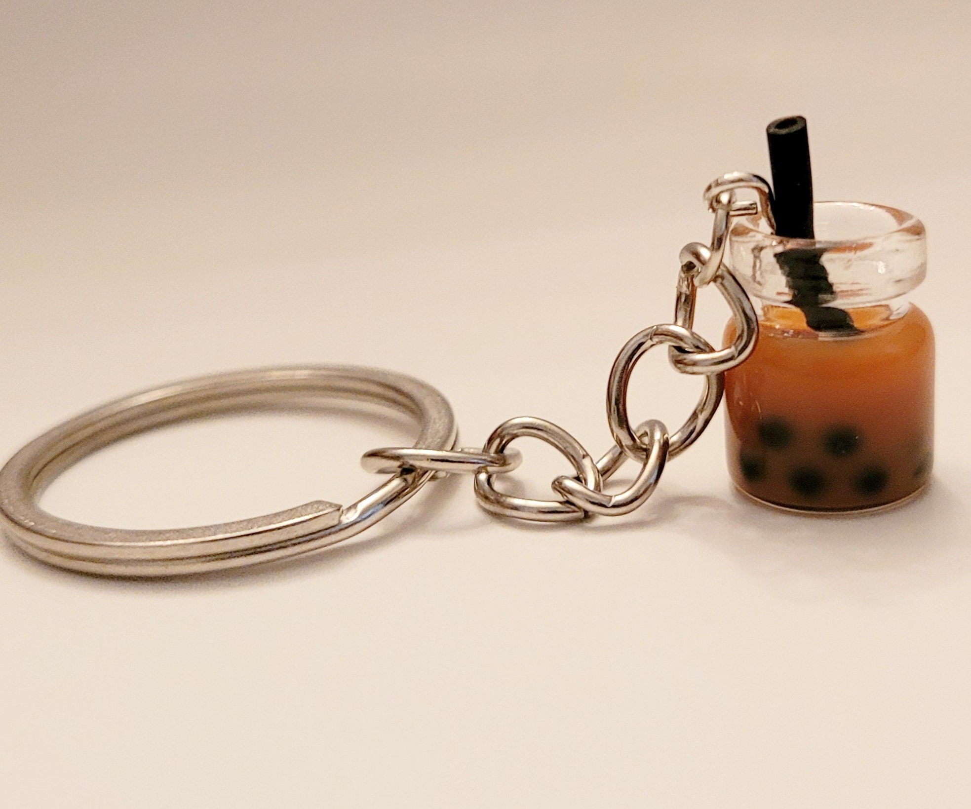 Milk Tea Keychain Bubble Tea Keychain Bubble Tea Cup - Etsy