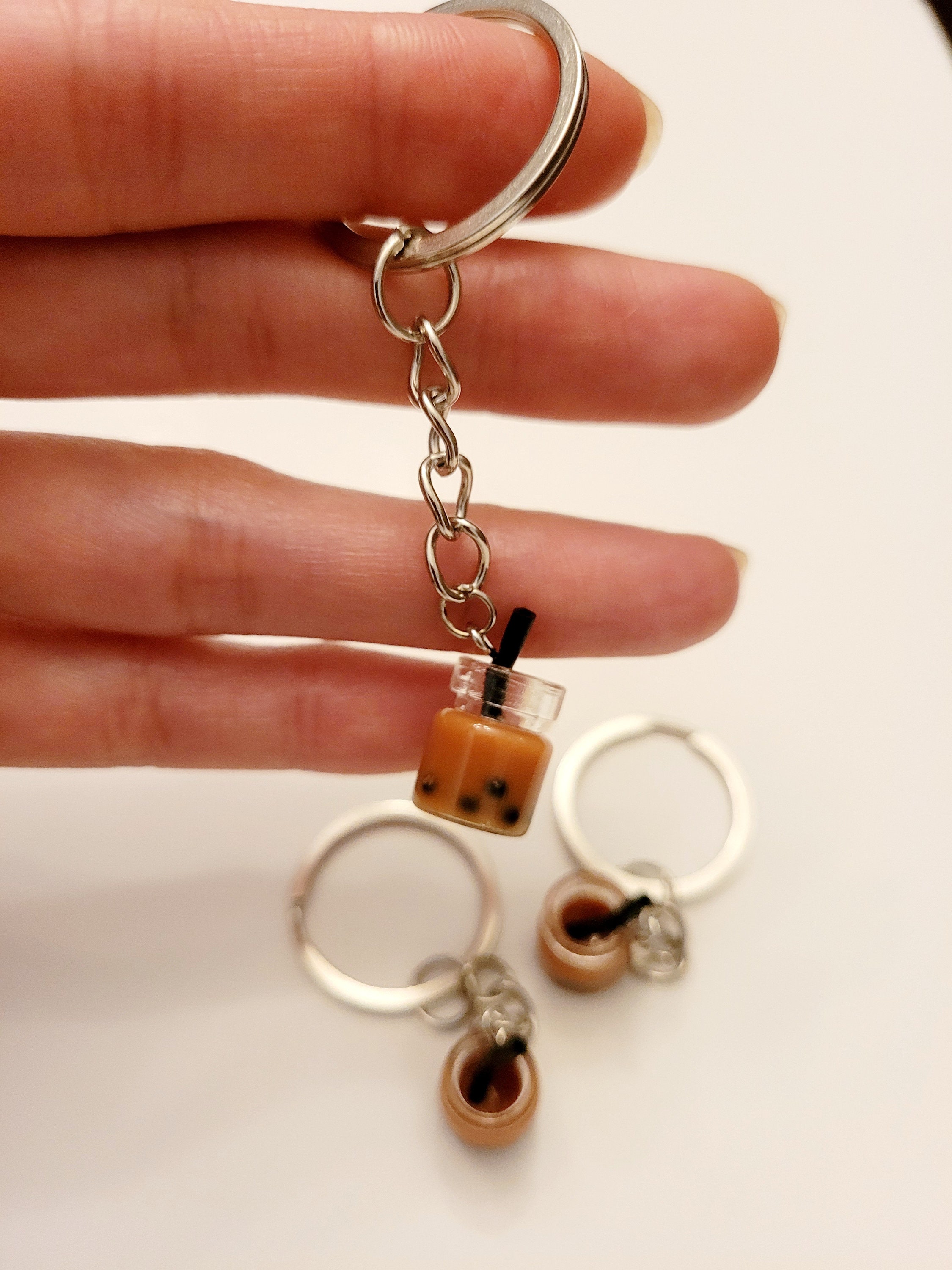 Milk Tea Keychain Bubble Tea Keychain Bubble Tea Cup - Etsy