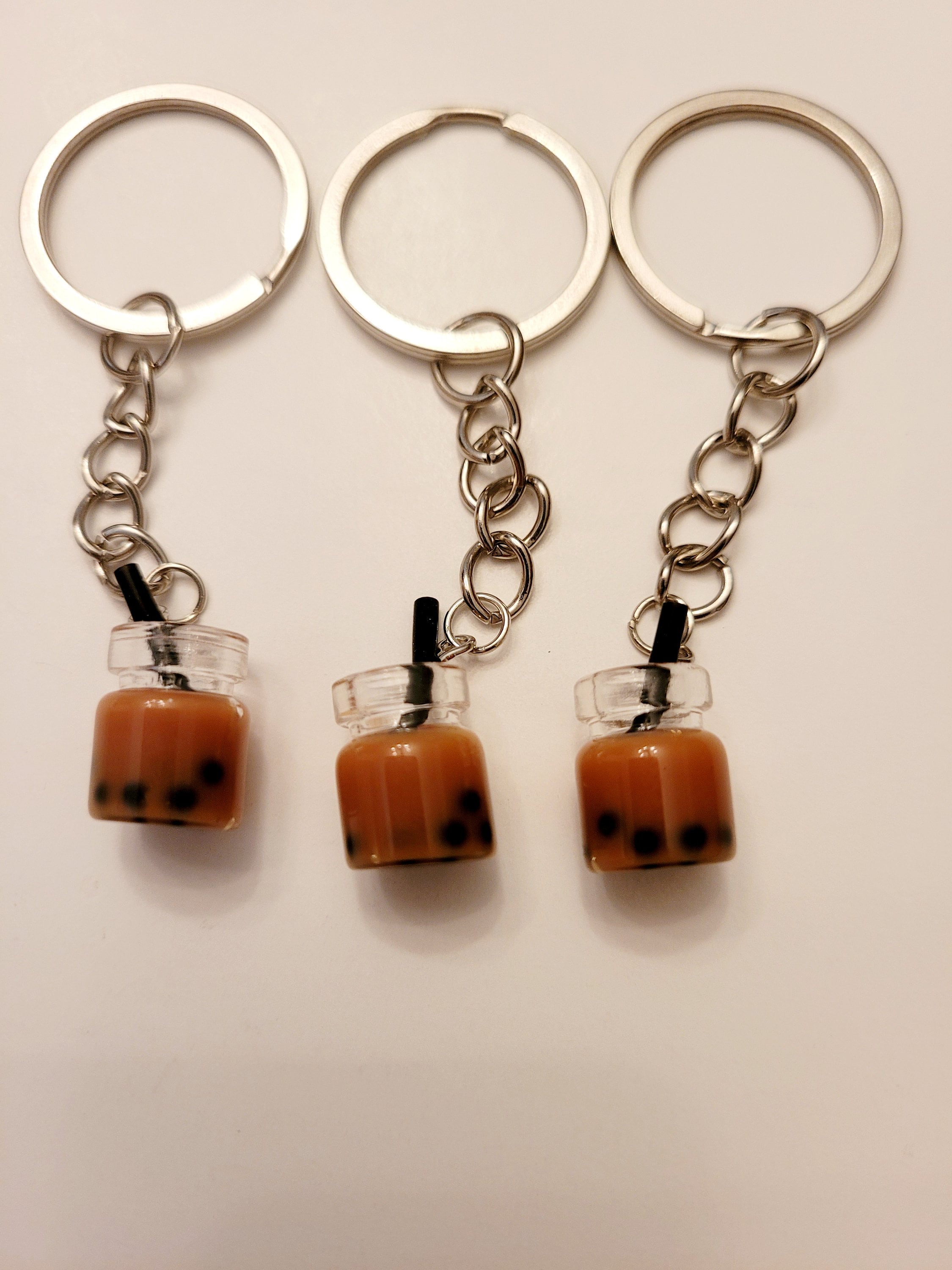 Milk Tea Keychain Bubble Tea Keychain Bubble Tea Cup - Etsy