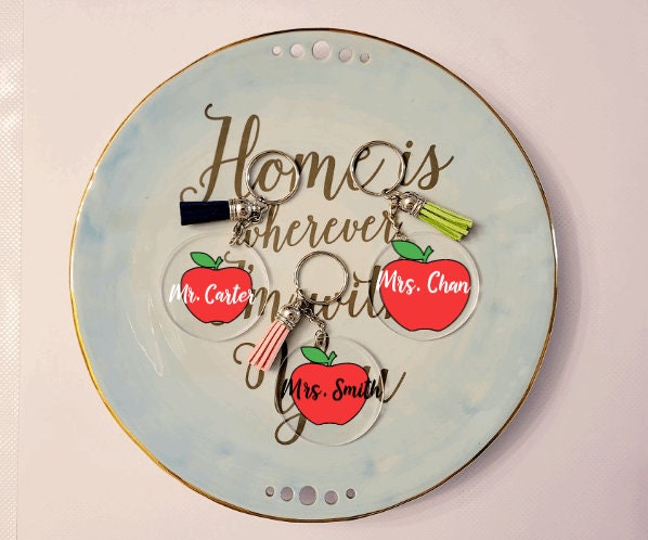 Custom Teacher's Keychain Personalized Teacher - Etsy