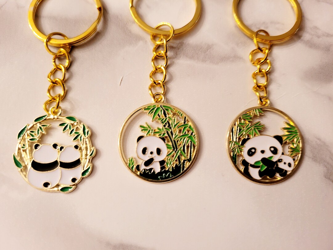 Cute Panda Keychain - Kawaii Keychain - Etsy