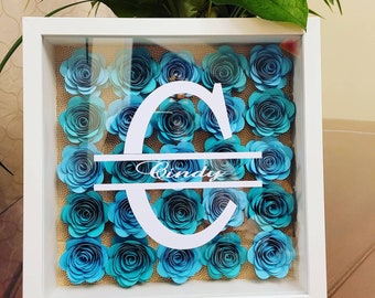 Monogram Shadow Box | Etsy