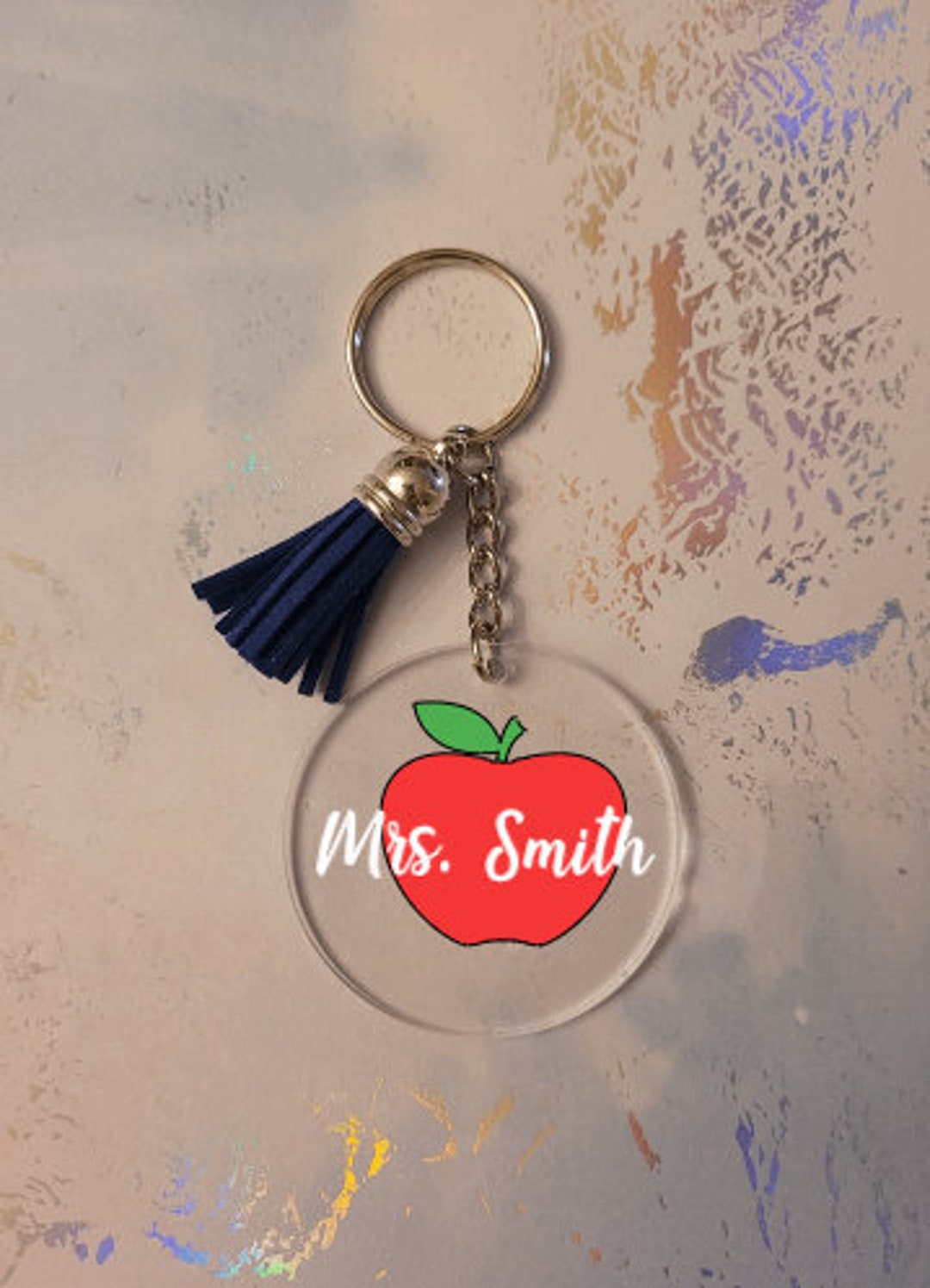 Custom Teacher's Keychain Personalized Teacher Appreciation Keychain ...