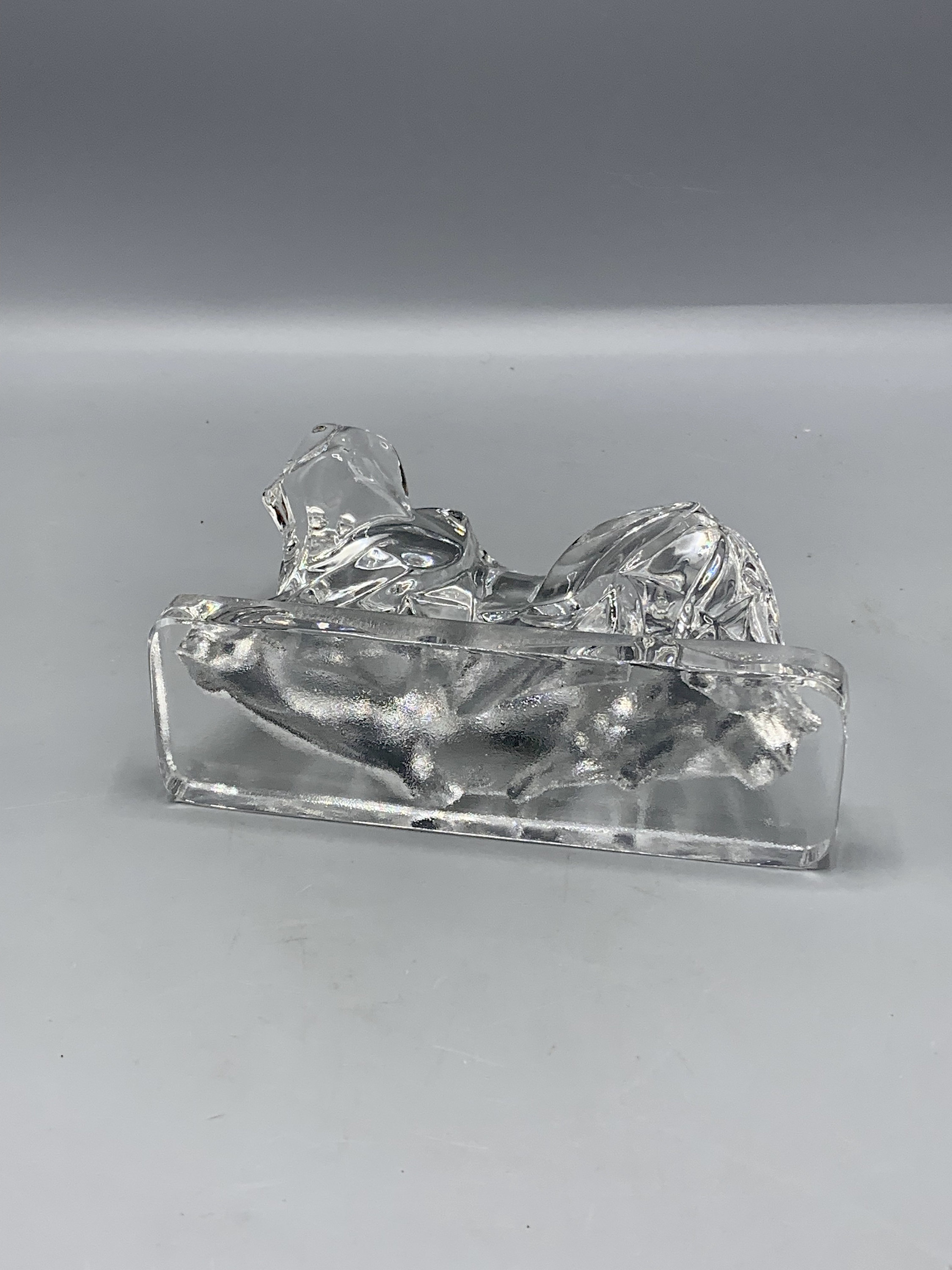 Baccarat Crystal - Art Deco Sculpture of Tiger, by George Baccarat Crystal - Art Deco Sculpture of Tiger, by George