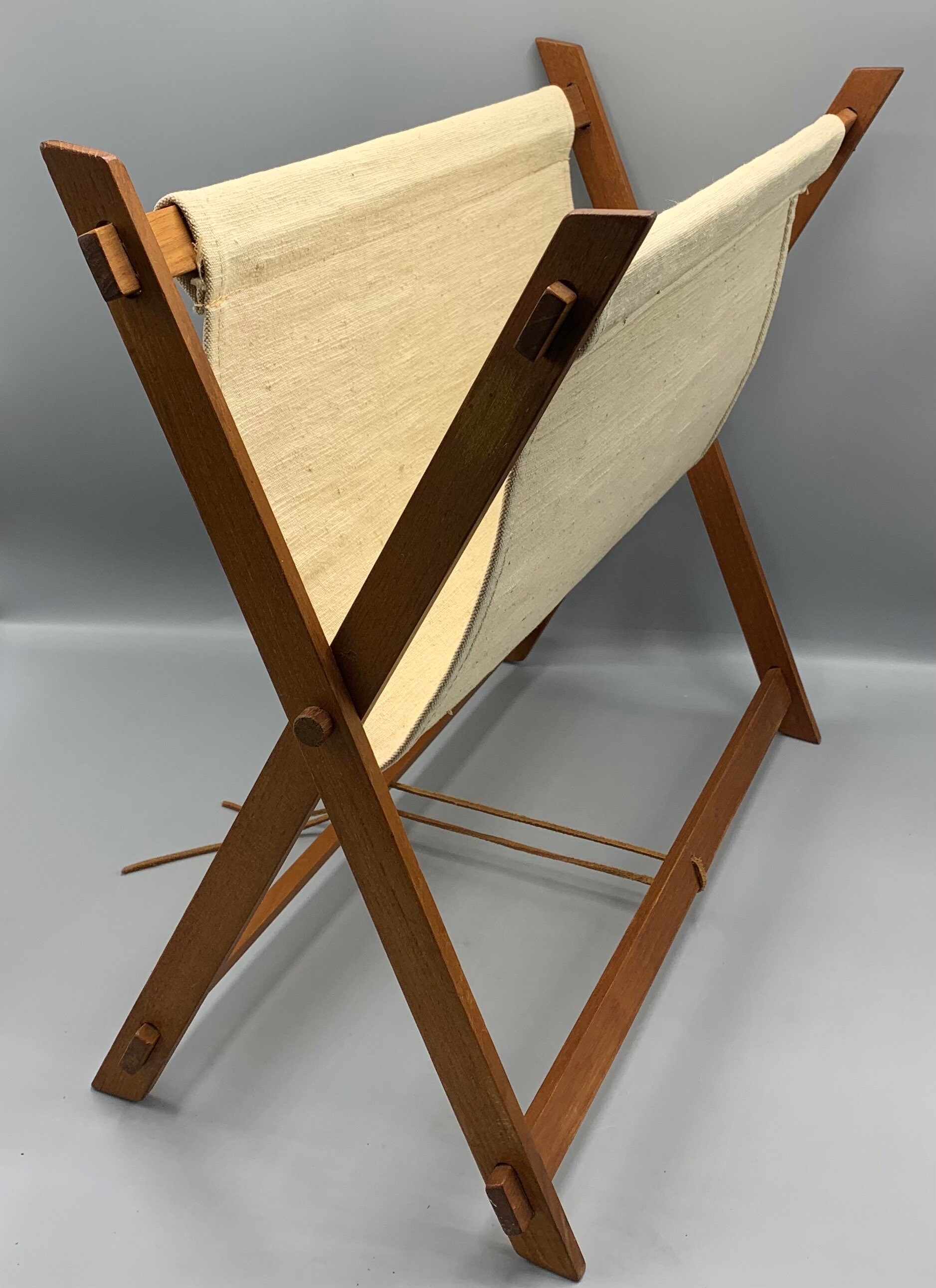 Vintage Teak Foldable Magazine /newspaper Holder / Rack - Danish Design ...