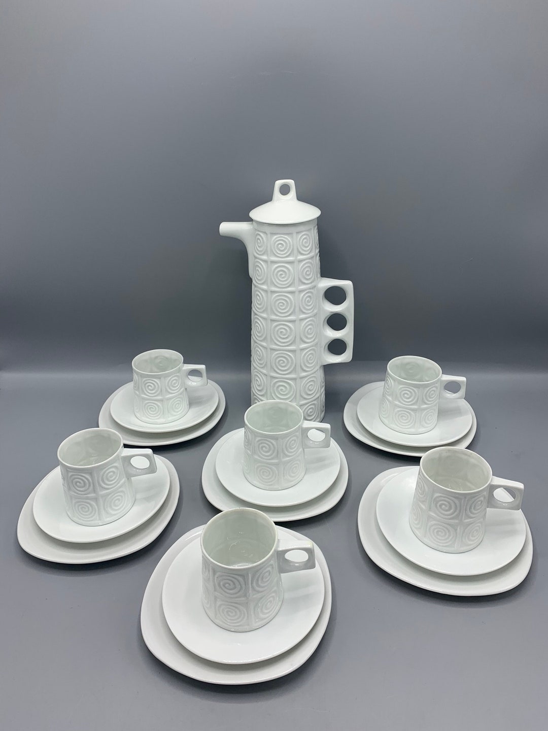 Isaac Diaz Pardo for Castro Galicia, Spain - Coffee Pot With Six (6 ...