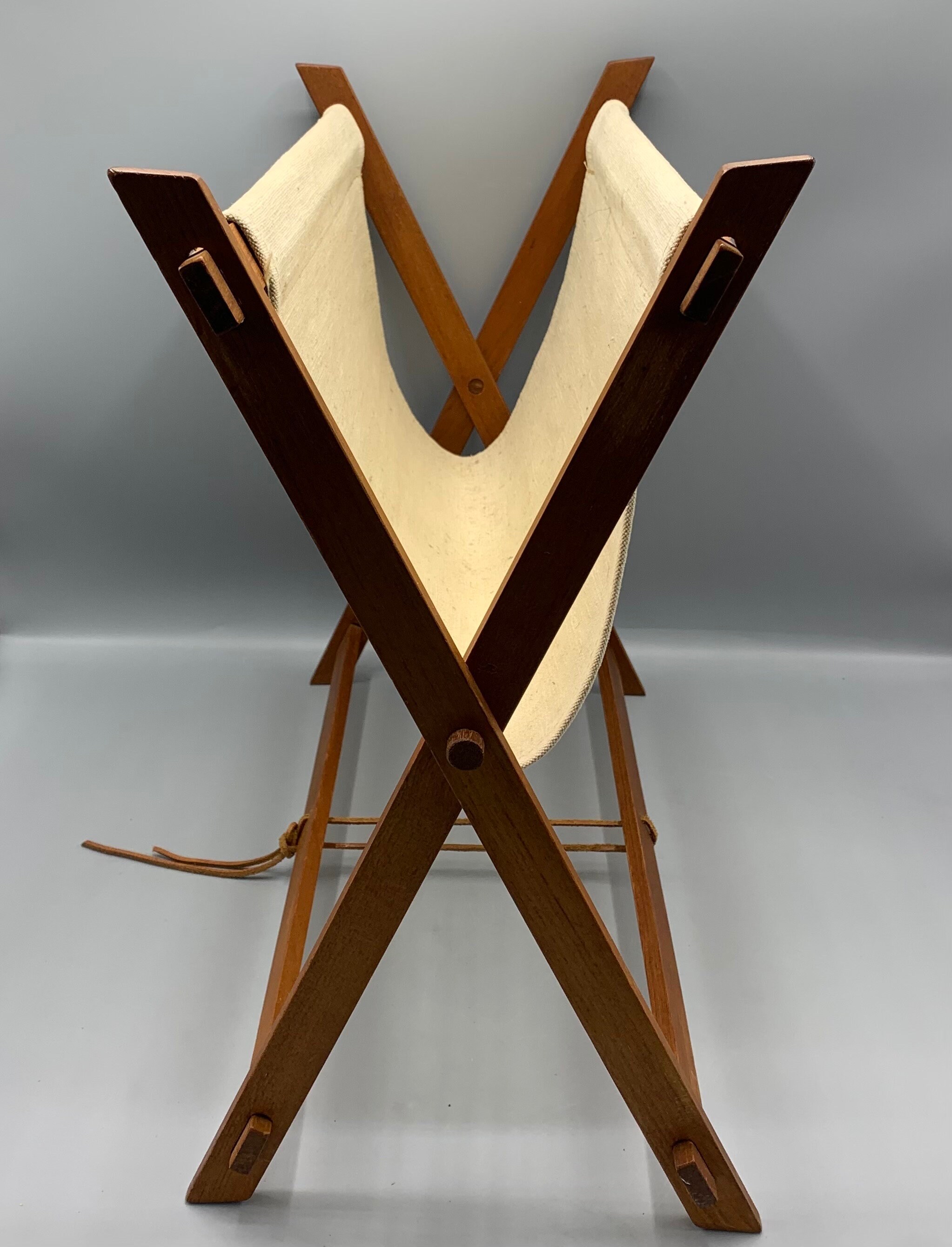 Vintage Teak Foldable Magazine /newspaper Holder / Rack - Danish Design ...