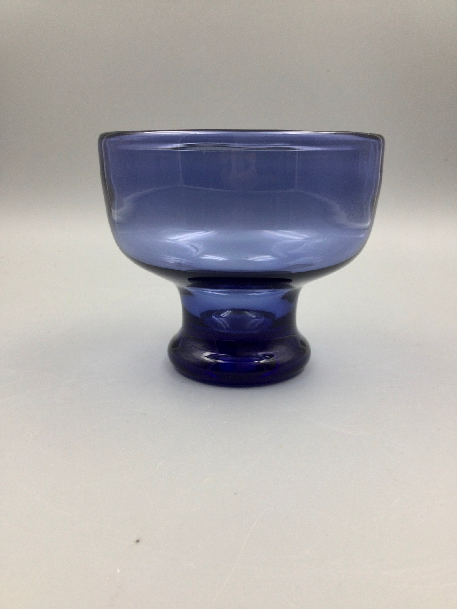 Holmegaard Denmark, Pair of Blue Glass Bowls by per Lütken - Signed ...