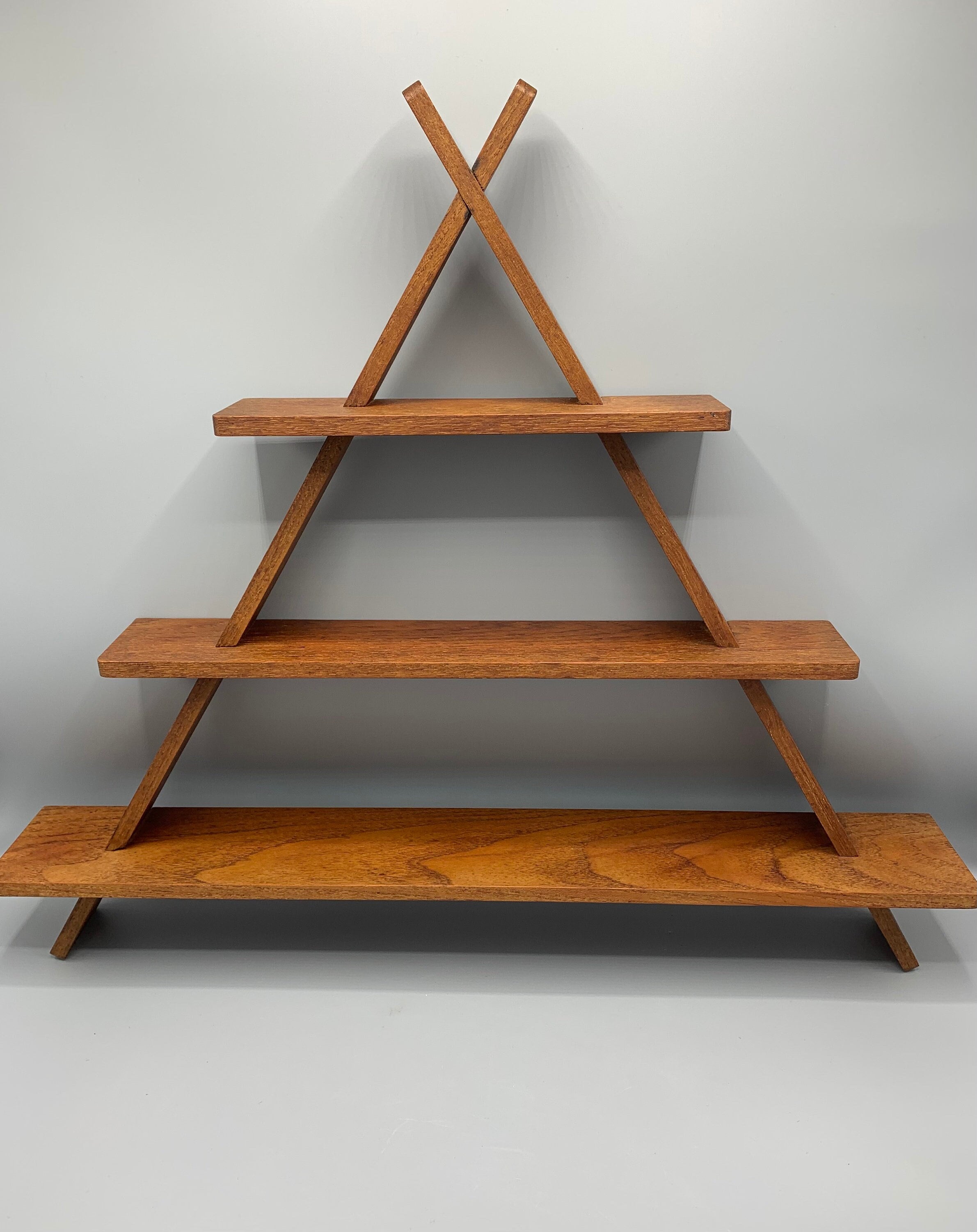 Storage & Organization Vintage DANISH Teak Wood Pyramid Shelf or Amager ...