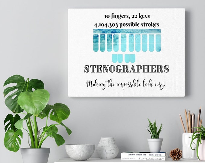 Stenographers Making It Look Easy. Canvas Gallery Wraps, Stenographer ...